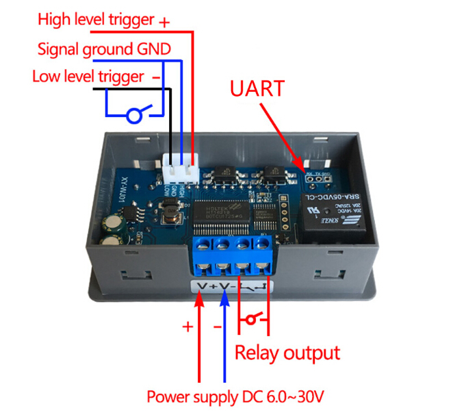 Time Delay Relay Module With Digital Lcd Display 6 30v Control Timer Switch